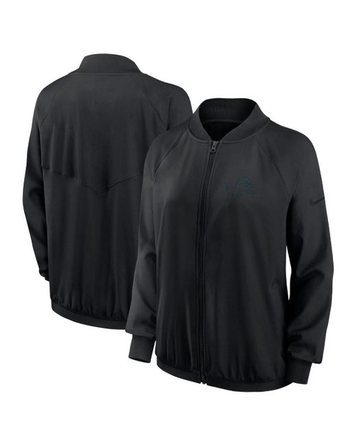 Nike Detroit Lions Raglan Full-zip Jacket in Black | Lyst