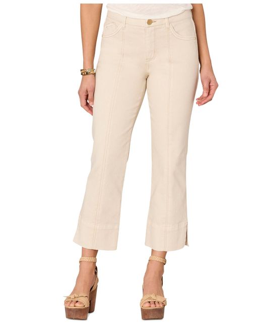 Democracy Petite "ab" Solution High-rise Kick-flare Jeans in Natural | Lyst