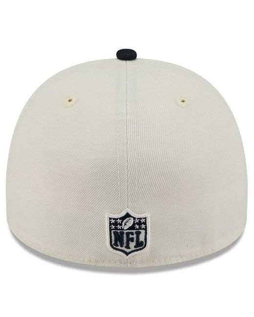 KTZ Cream/navy Houston Texans 2025 Nfl Draft A-frame 59fifty Fitted Hat ...