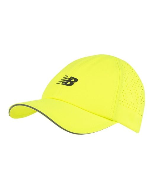 New Balance Hi Lite 6-panel Flying Logo Laser Performance Running Hat in Yellow for Men | Lyst