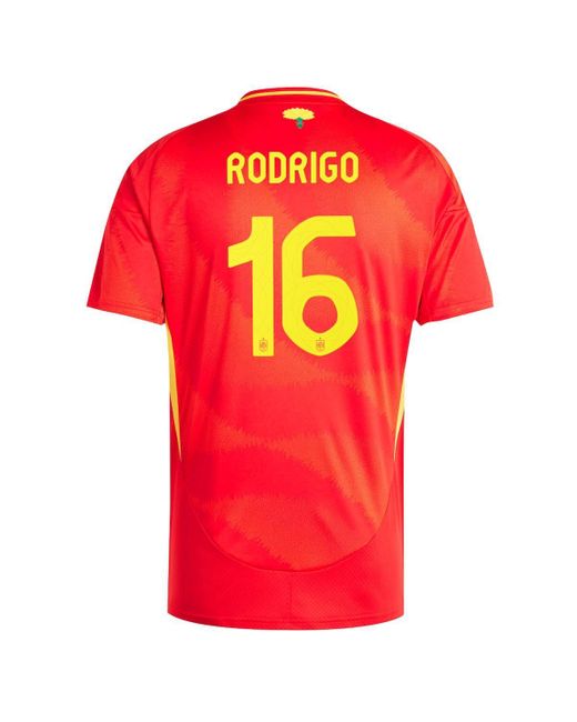adidas Rodrigo Spain National Team 2024 Home Replica Jersey in Red for ...