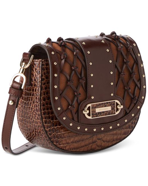 Brahmin Briar Mini Leather Crossbody in Brown | Lyst