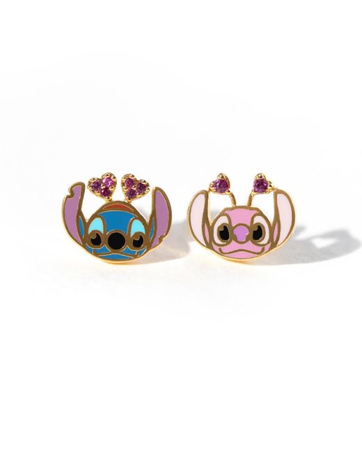 Girls Crew Disney Enamel Stitch Angel Studs in Pink | Lyst