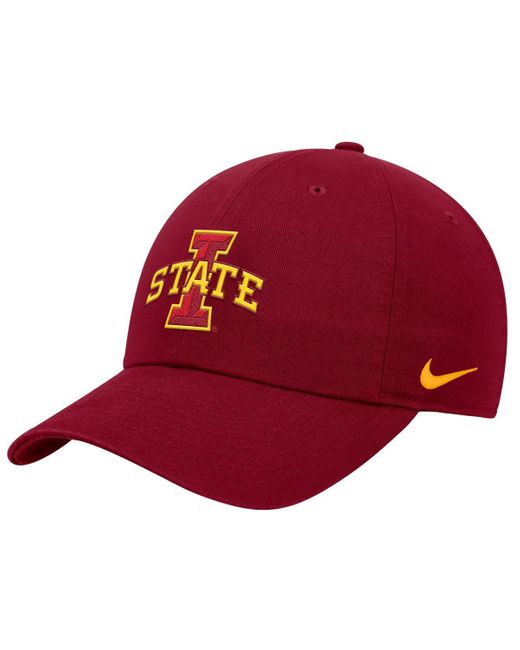 Nike Iowa State Cyclones Club Adjustable Hat in Red for Men | Lyst