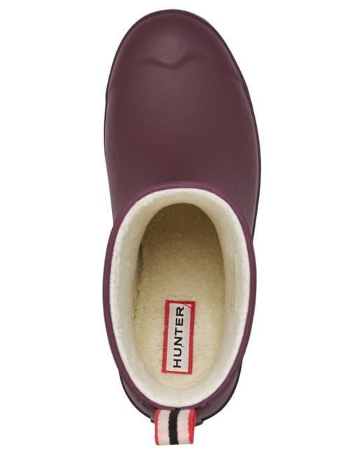 HUNTER Play Insulated Shearling Short Rain Boots From Finish Line in ...