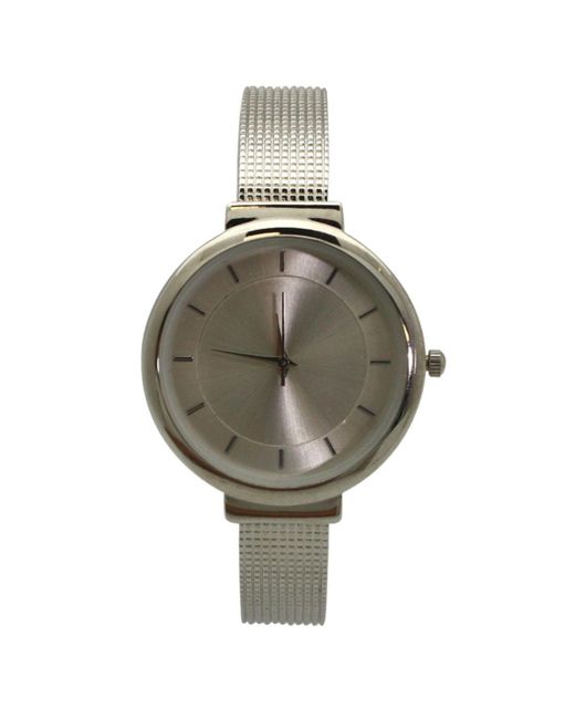 Olivia Pratt Shiny Face Textured Bangle Watch in Gray | Lyst