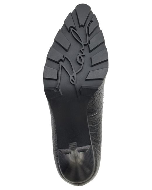 Karl Lagerfeld Madelyn Slip On Pointed Toe Lug Sole Pumps in Black | Lyst