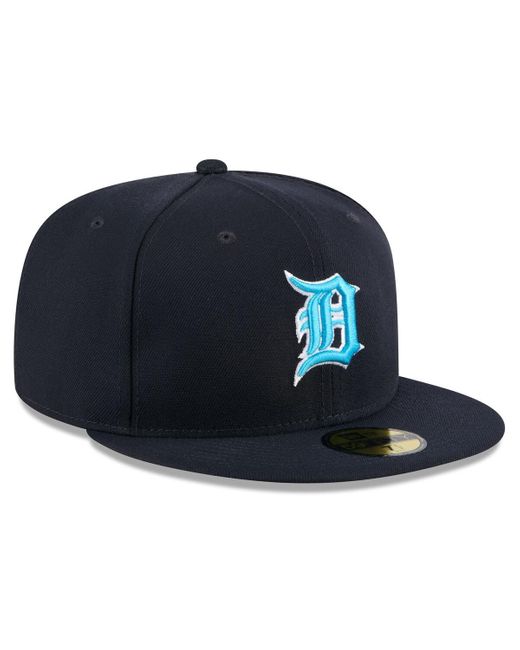 KTZ Detroit Tigers 2024 Father's Day 59fifty Fitted Hat in Blue for Men ...