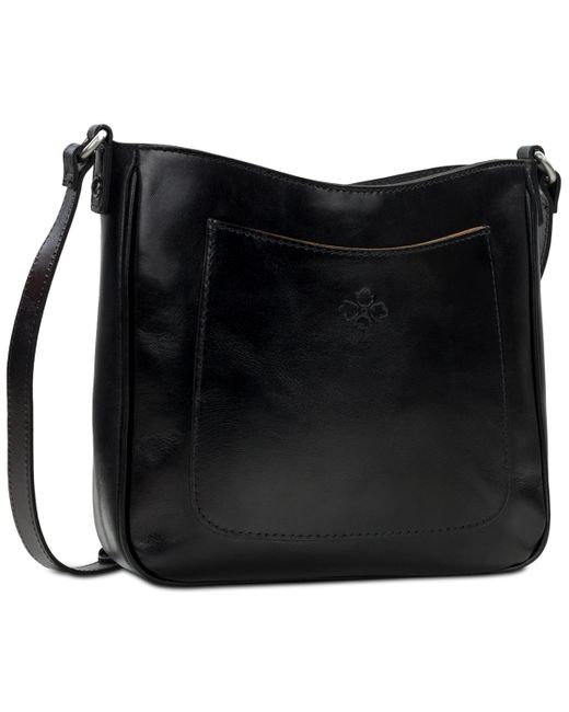 Patricia Nash Emeline Small Leather Crossbody in Black | Lyst