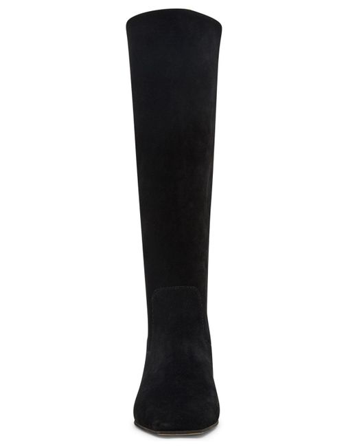 Steve Madden Dantelle Square-toe Knee High Boots in Black | Lyst