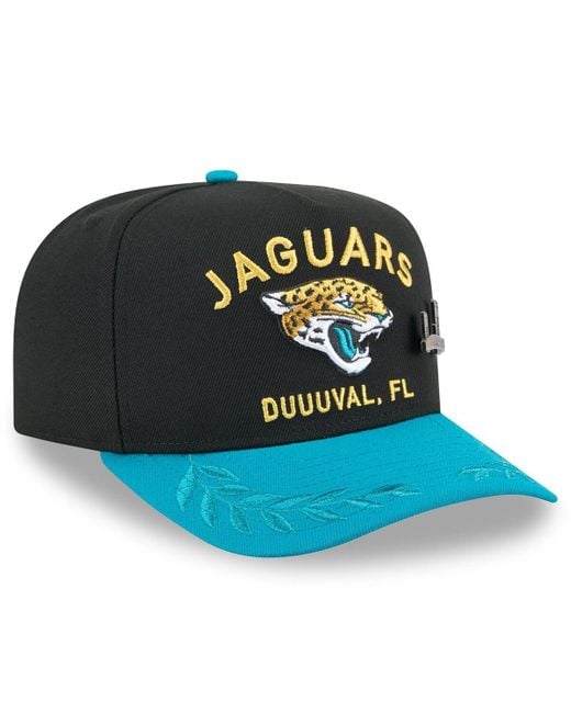 KTZ Black/teal Jacksonville Jaguars 2025 Nfl Draft On Stage A-frame ...