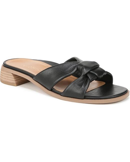 Vionic Mabel Slide Sandals in Brown | Lyst