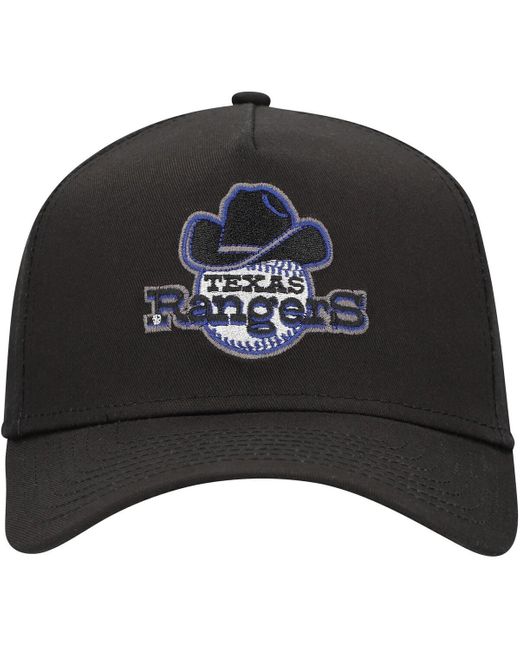 KTZ Texas Rangers Tonal Pop A-frame 9forty Adjustable Hat in Black for ...