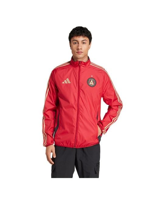 adidas Atlanta United Fc 2025 Anthem Reversible Full-zip Jacket in Red ...