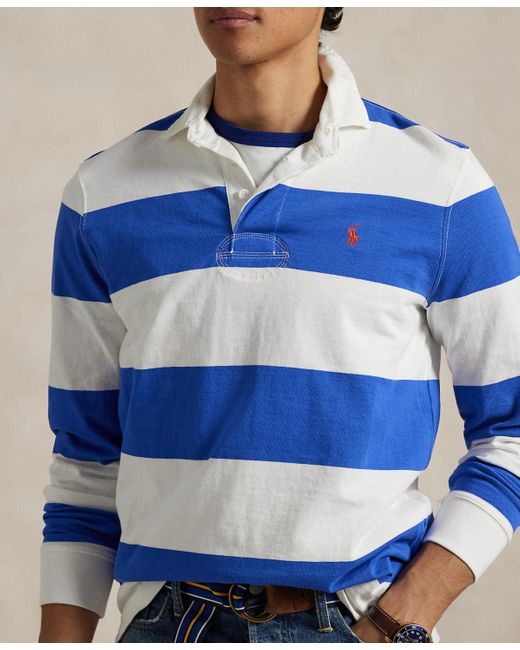 Polo Ralph Lauren The Iconic Rugby Shirt in Blue for Men | Lyst