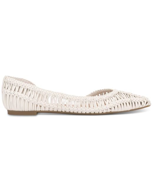 INC International Concepts Abron Pointed D'orsay Flats in White | Lyst