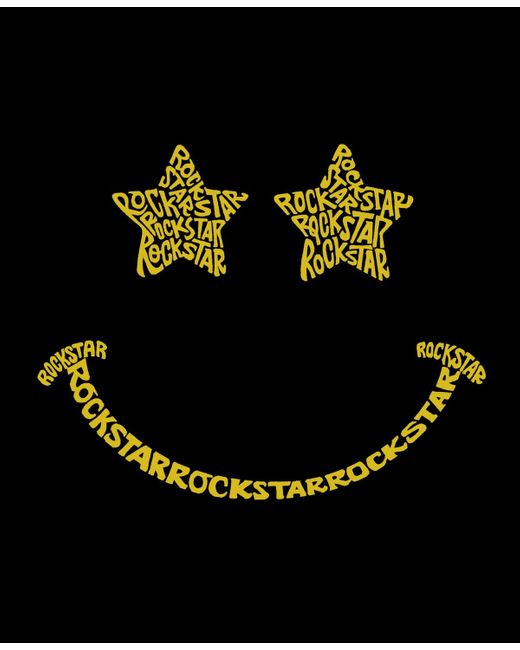 LA Pop Art Rock Star Smiley Word Art Long Sleeve Hooded Sweatshirt in ...