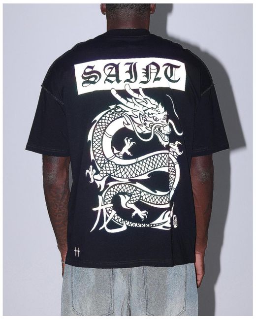 Saint Morta Year Of The Dragon Boxy T-shirt in Black for Men | Lyst
