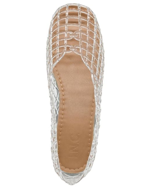 INC International Concepts Annya Jelly Flats in White | Lyst
