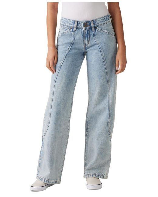 Levi's Superlow Seamed Cotton Jeans in Blue | Lyst