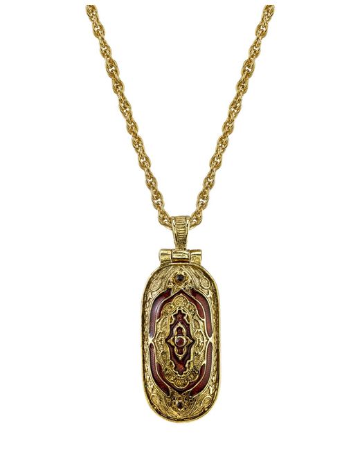 Symbols of Faith 14k Gold-dipped Enamel Swing Open Pendant Enclosed ...