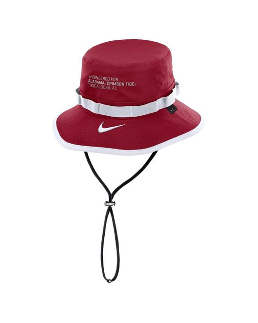 Nike Alabama Tide 2025 Sideline Apex Boonie Bucket Hat in Red for Men ...