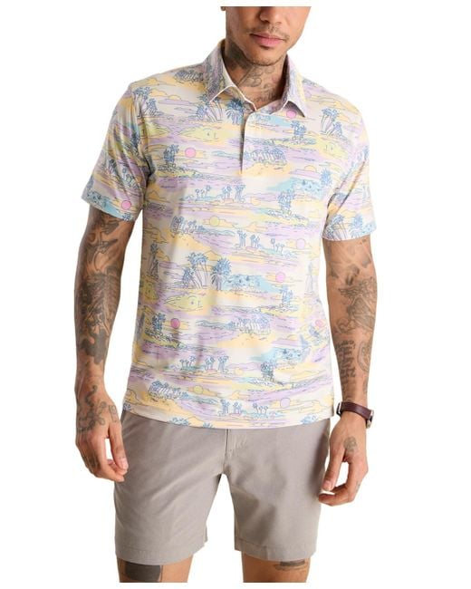 Chubbies The Kiss And Pastel Short Sleeve Island Print Polo Shirt in ...
