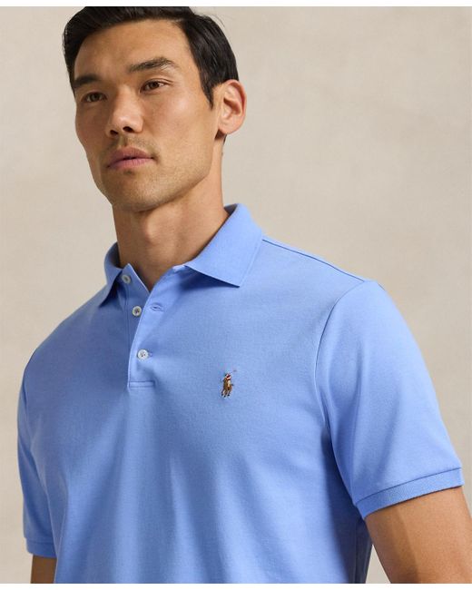 Polo Ralph Lauren Classic Fit Soft Cotton Polo in Blue for Men | Lyst
