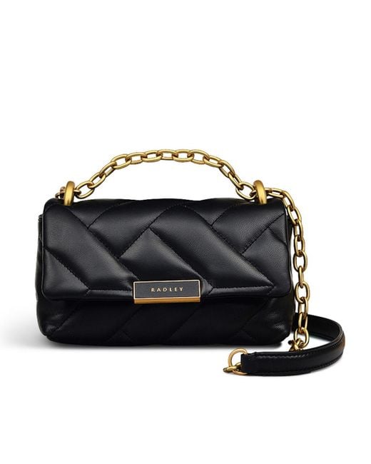 Radley Mill Bay Xl Quilt Flap Over Crossbody Bag in Black | Lyst