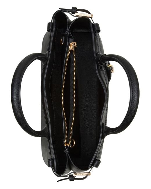 Anne Klein Belted Convertible Large Satchel Bag in Black | Lyst