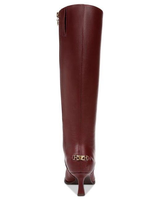 Circus by Sam Edelman Yulia Wide-calf Kitten-heel Dress Boots in Red | Lyst