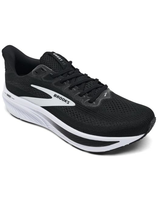 Brooks Ghost 17 Wide-width Running Sneakers From Finish Line in Black ...