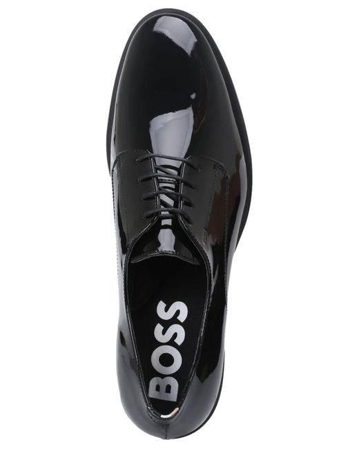 BOSS Boss By Colby Derby Patent Leather Dress Shoes in Black for Men | Lyst