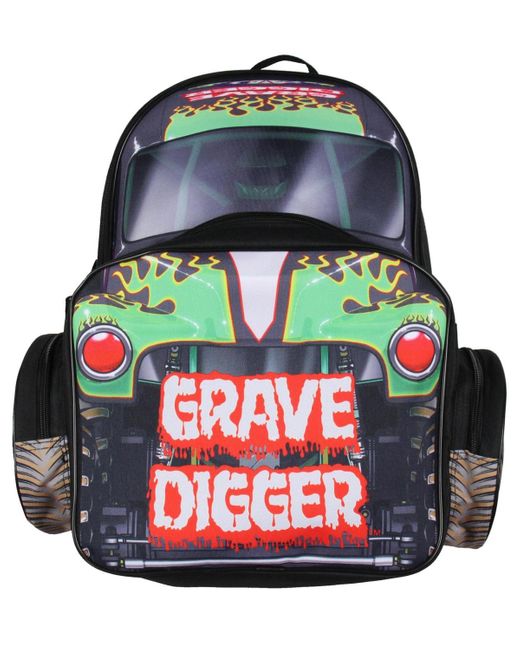 MONSTER JAM Backpack Grave Digger Truck 3d Character School Book Bag in ...