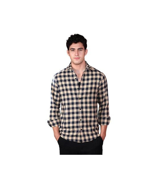 Campus Sutra Buff Buffalo Relaxed Shirt in Black | Lyst
