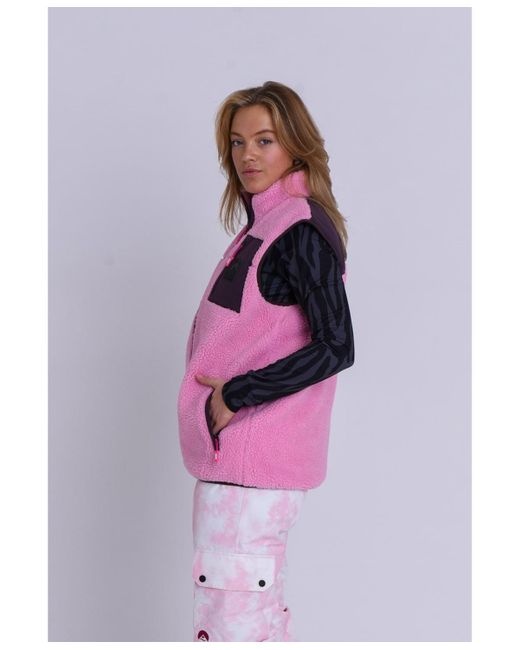 OOSC Method Sherpa Vest Dusky in Pink | Lyst