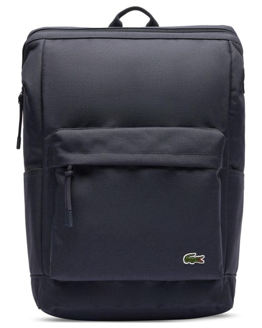 Lacoste Rectangle Logo Backpack in Blue for Men | Lyst