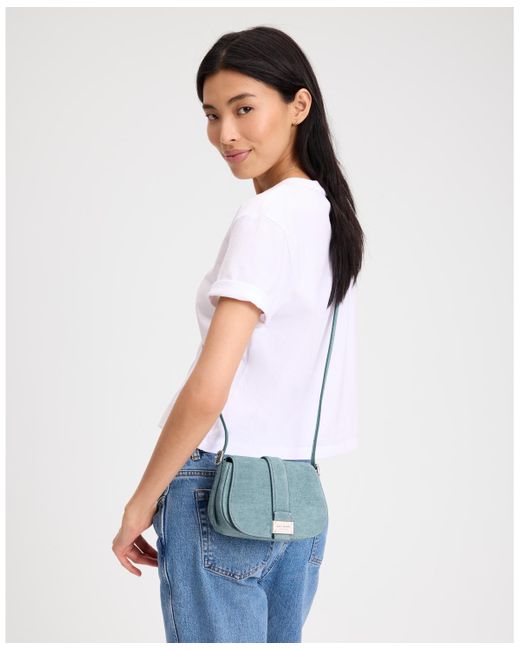 Kate Spade Nouveau Denim Mini Saddle Bag in Blue | Lyst