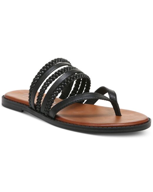 Zodiac Cary Braided Strappy Thong Flip Flop Slide Sandals In Brown Lyst