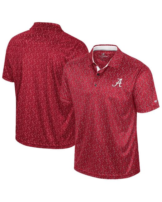 Colosseum Athletics Alabama Tide Sublimated Golf Polo Shirt in Red for ...