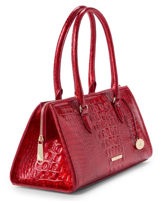 Brahmin Sophia Large Melbourne Satchel Bag in Red | Lyst