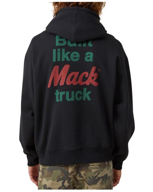 Cotton On Mack Trucks Oversized Hoodie in Gray for Men | Lyst