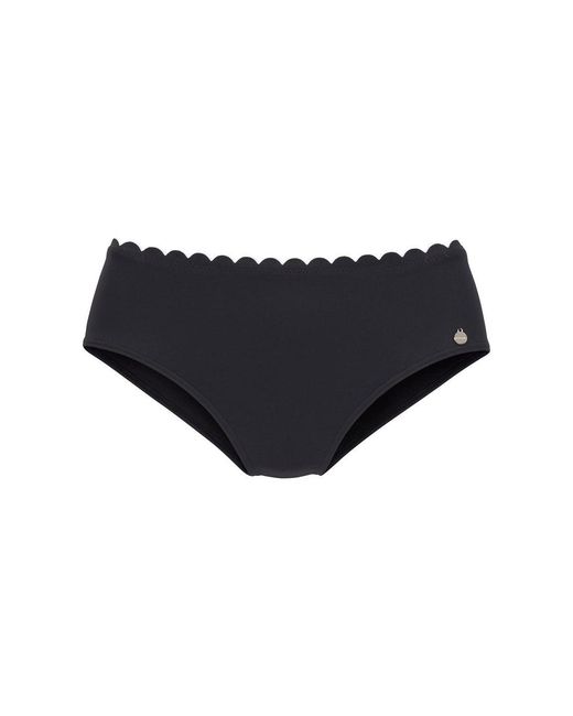 Lascana Scalloped Classic Bikini Swimsuit Bottom in Blue | Lyst