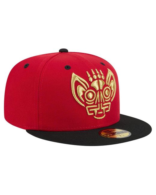 KTZ Louisville Bats Copa De La Diversion 59fifty Fitted Hat in Red for ...