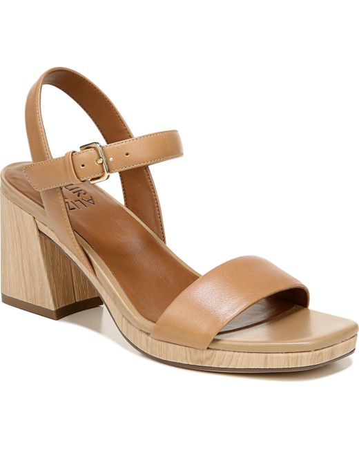 Naturalizer Rose Ankle Strap Platform Block Heel Sandals in Metallic | Lyst