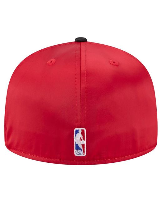 KTZ Red/black Chicago Bulls Throwback Satin Vintage Pin Two-tone ...