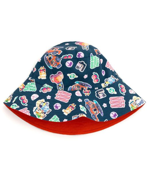 Bluey Toddler Boys Button Down Shirt Shorts And Bucket Sun Hat 3 Piece ...