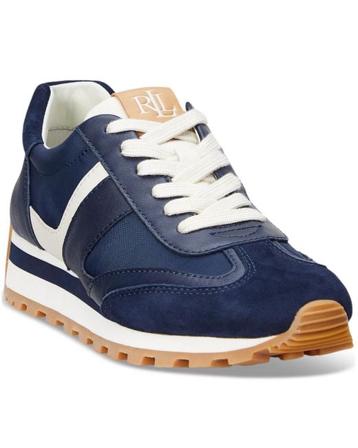 Ralph Lauren Dani Lace-up Sneakers in Blue | Lyst