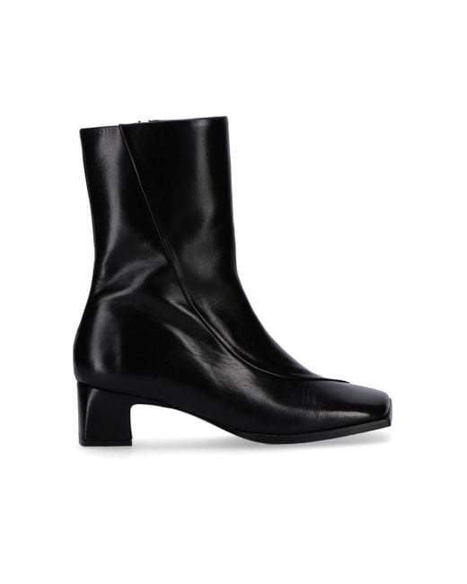 Alohas Chantal Black Leather Ankle Boots | Lyst