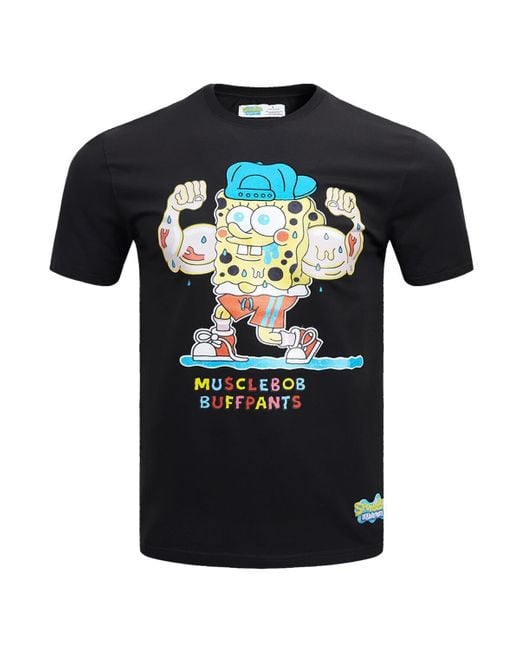 FREEZE MAX Spongebob Squarepants Musclebob Buffpants T-shirt in Black ...